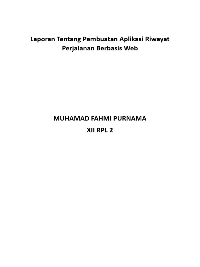 Laporan Fahmi | PDF