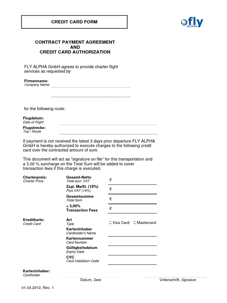 Contract Payment Agreement Form | PDF