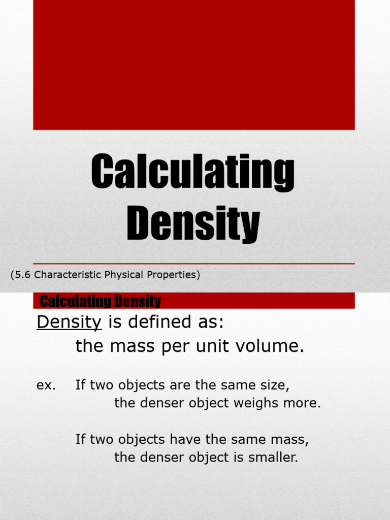 Density Calculation Guide | PDF