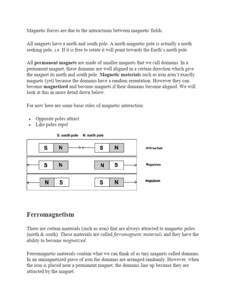 Magnetic Forces Magnesium | PDF | Electromagnetic Induction | Electric ...