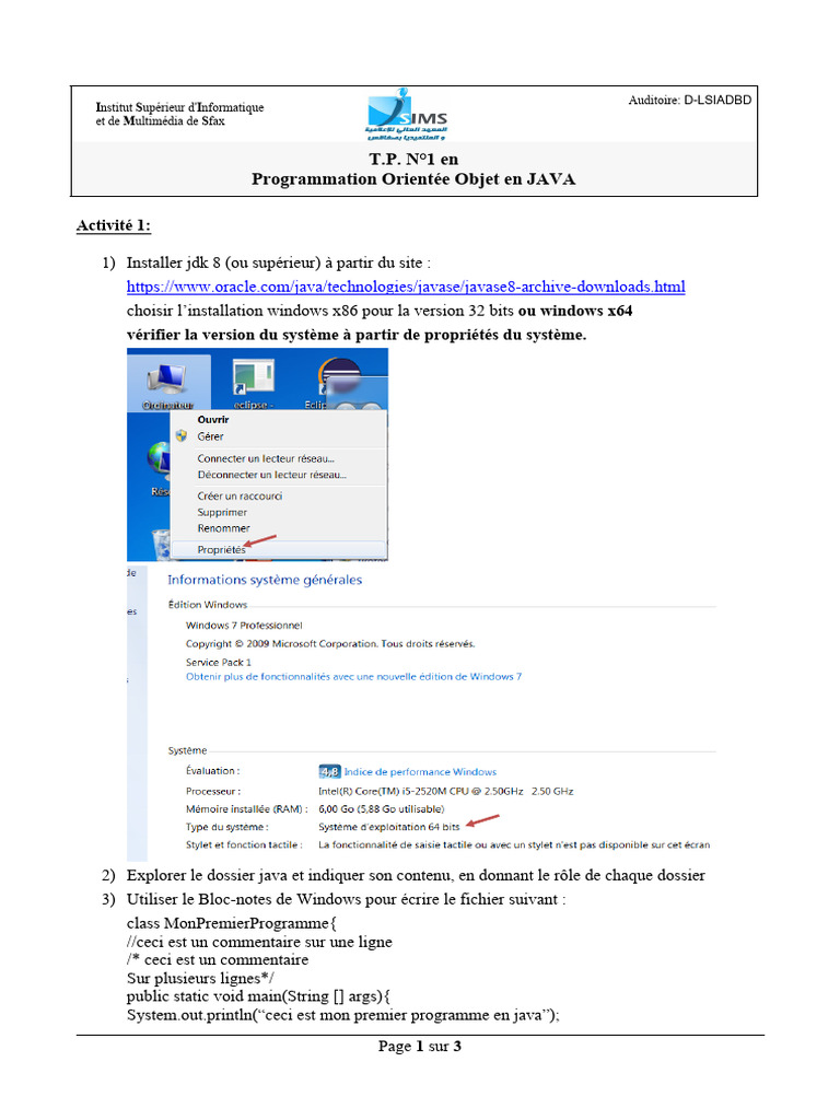 TP 1 Java | PDF