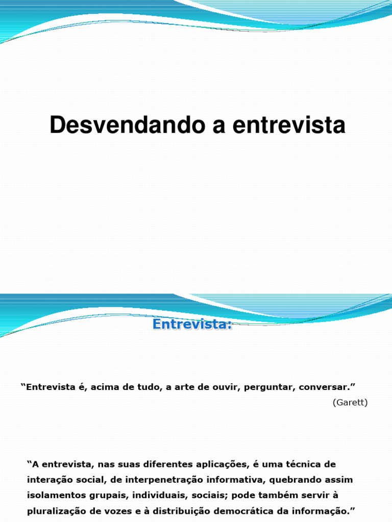 Generos de Entrevista - Parte 1 | PDF