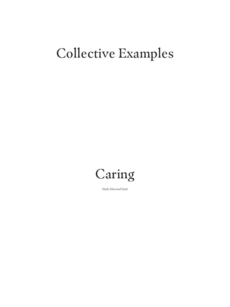 Collective Examples Caring | Download Free PDF | Feminism | Gender Studies