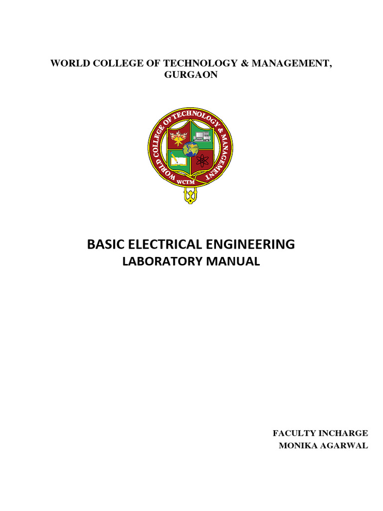 Basic Electrical Engineering Lab Manual | PDF