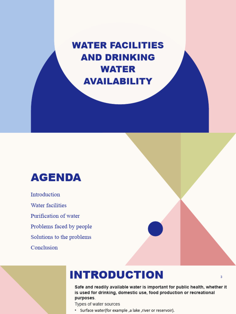 Water Facilities and Availability Overview | PDF