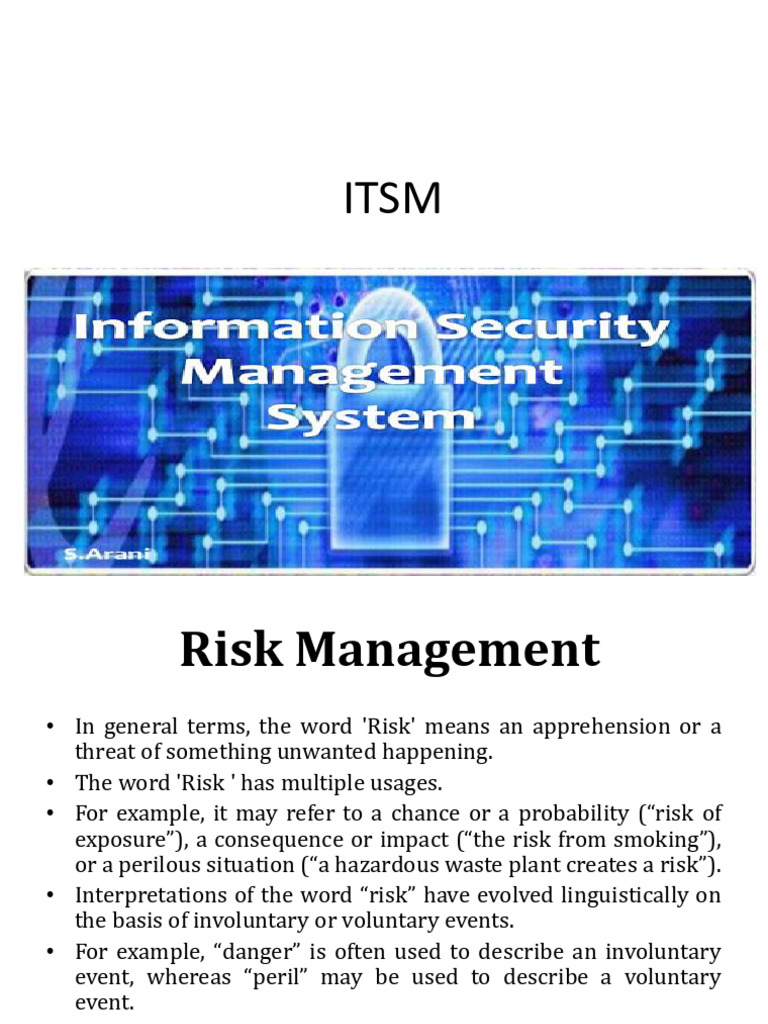 ITSM Lec5 Risk Management | Download Free PDF | Risk | Risk Management