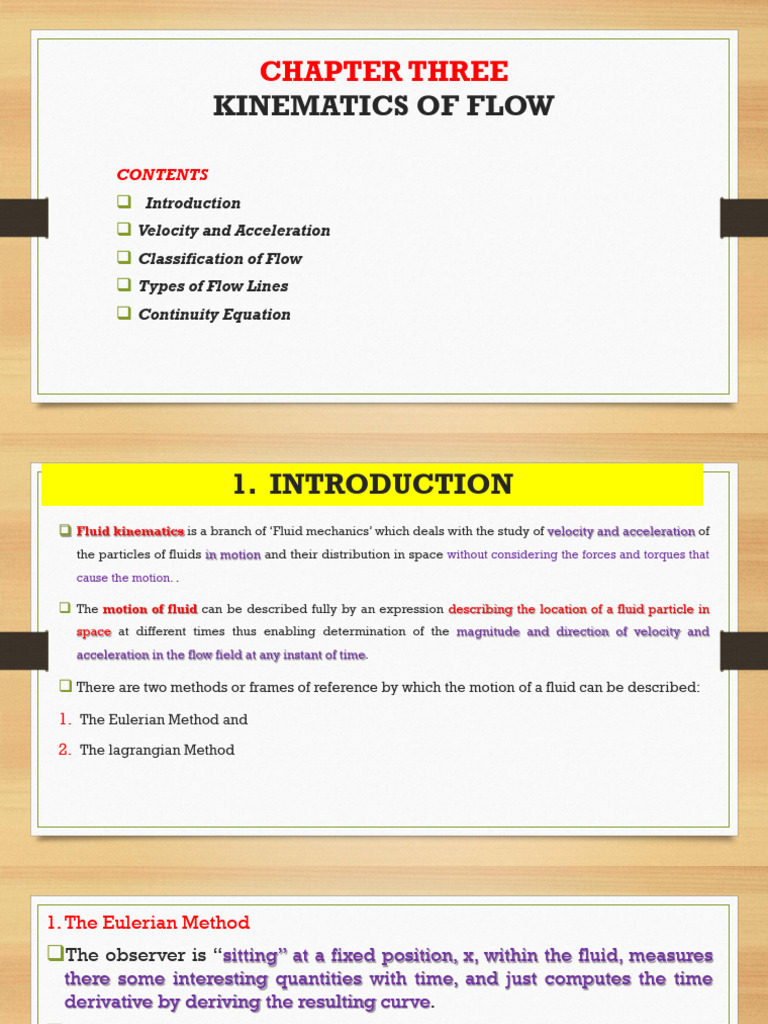 Hydraulics Chapter 3 | PDF | Fluid Dynamics | Lagrangian Mechanics
