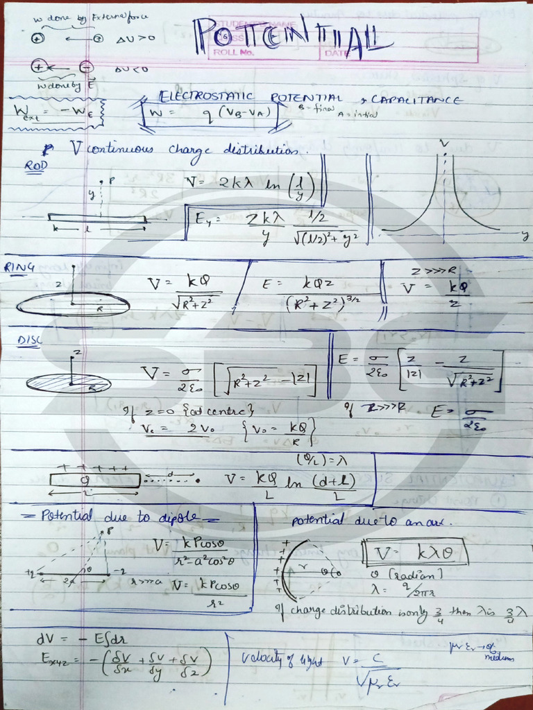 Potential and Capacitance | PDF