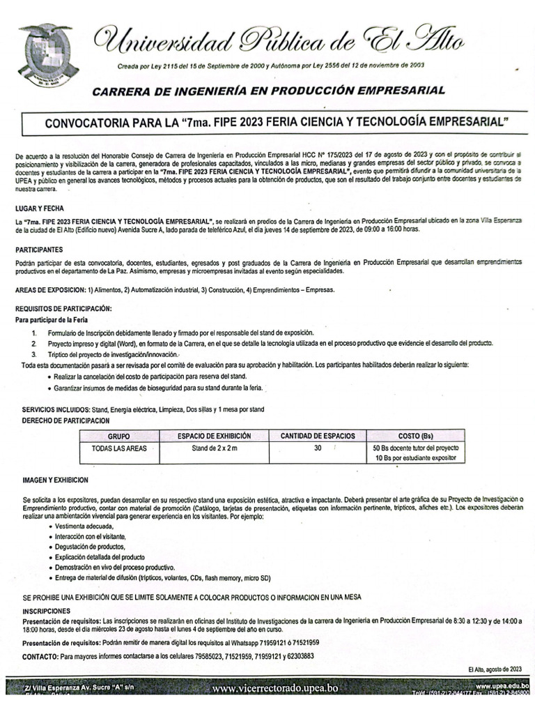 Feria Ipe 2023 | PDF