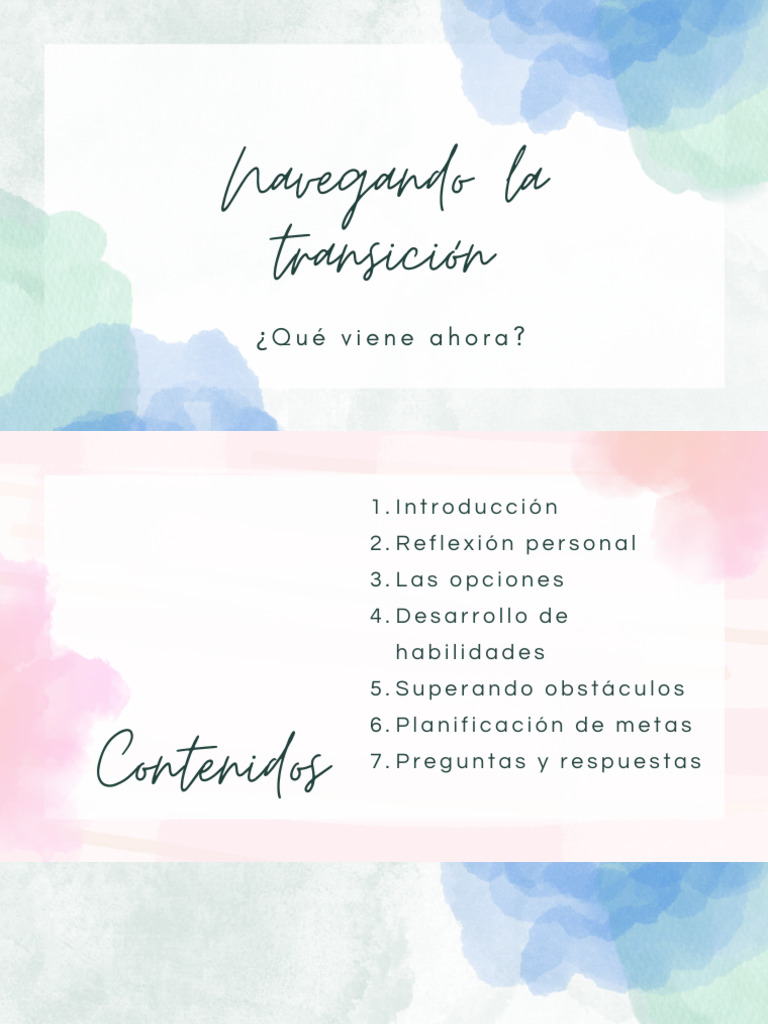 Navegando La Transición | PDF | Resiliencia psicológica | Plan de estudios