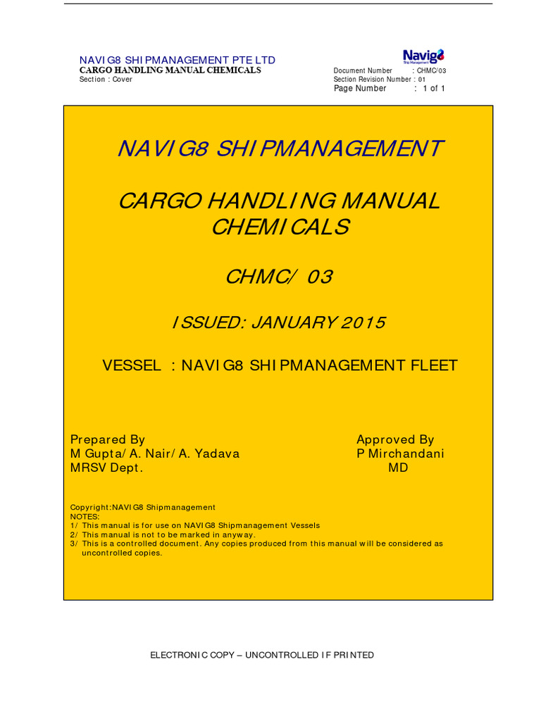 Chemical Tanker Manual | PDF | Combustion | Chemistry