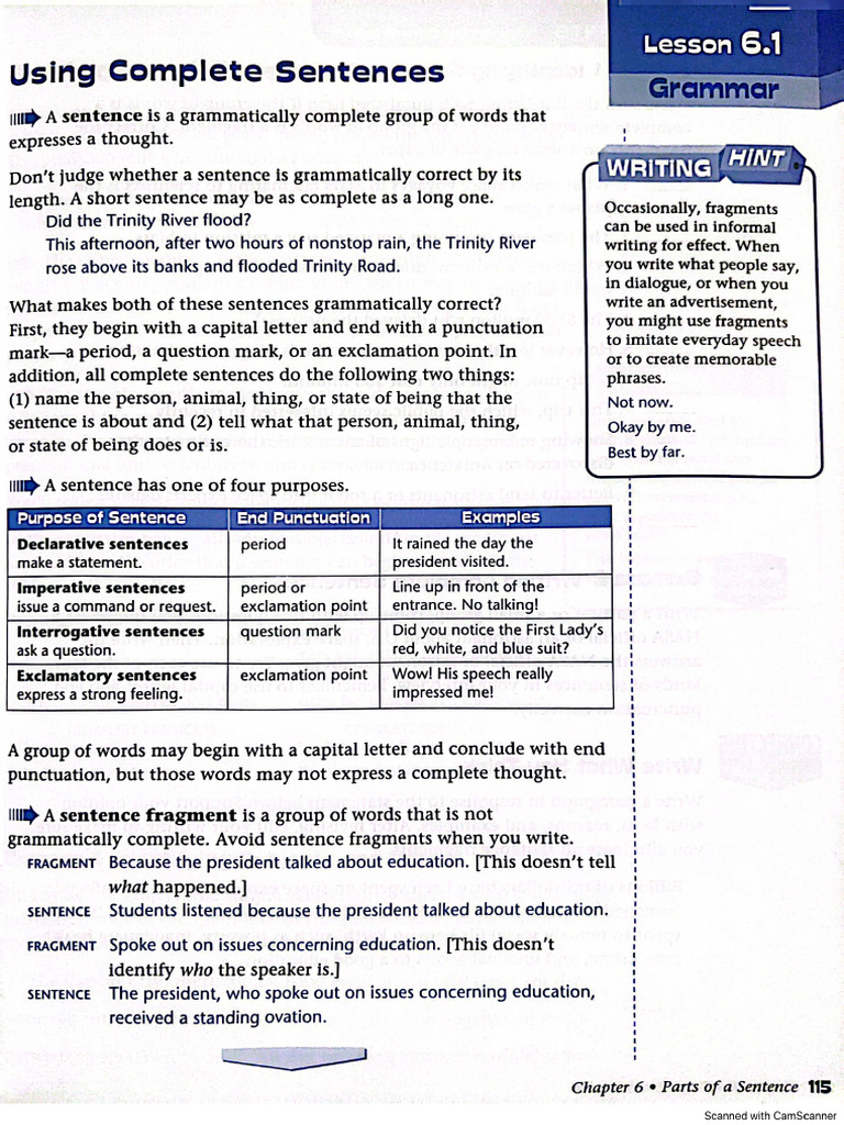 Grammar For Writing Grade 11 Chapter 6 | PDF
