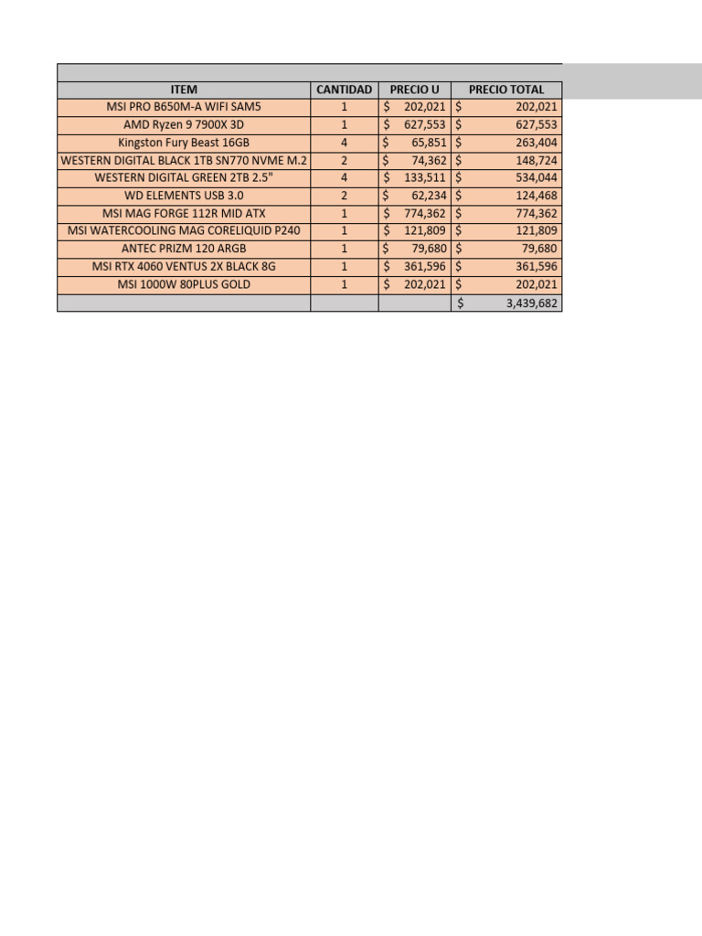 Presupuesto PC Express Sep2023 | PDF | Computer Engineering | Computing
