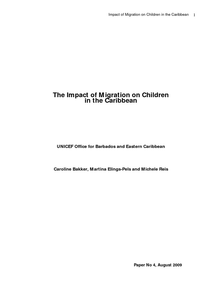 Migration's Impact on Caribbean Children | PDF | Child Abuse | Human ...