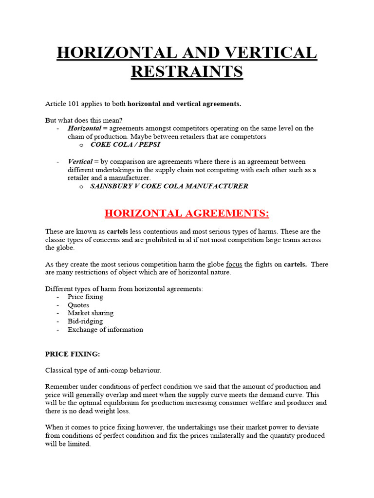 Horizontal and Vertical Restraints | PDF