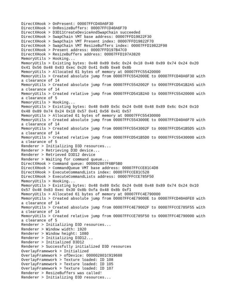 Hook Log | PDF | Computing | Computer Architecture