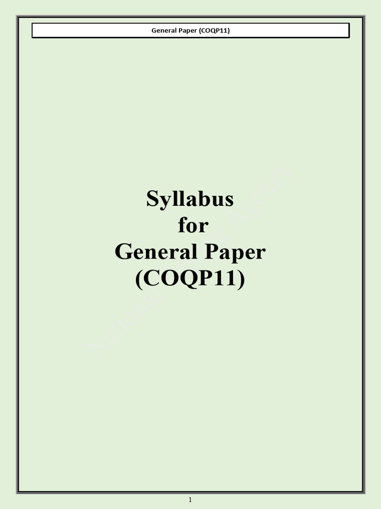 DU LLB General Paper Syllabus | PDF | Reading Comprehension | Logic