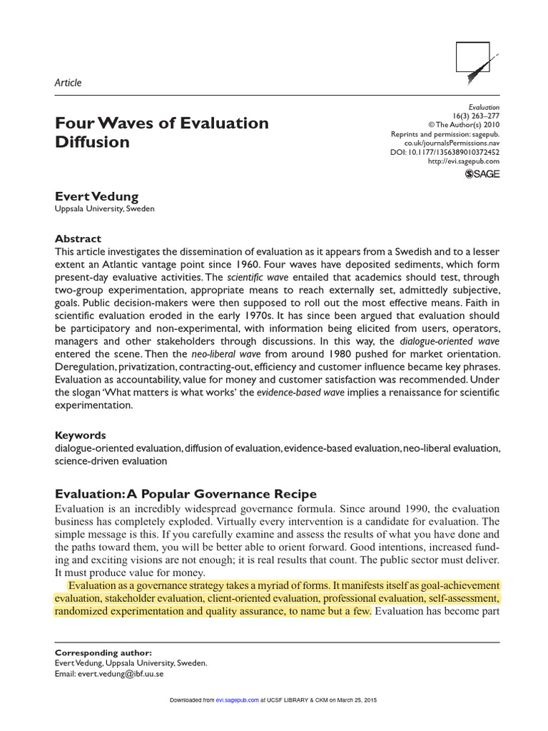Four Waves Evaluation | PDF | Systematic Review | Evidence Based Medicine
