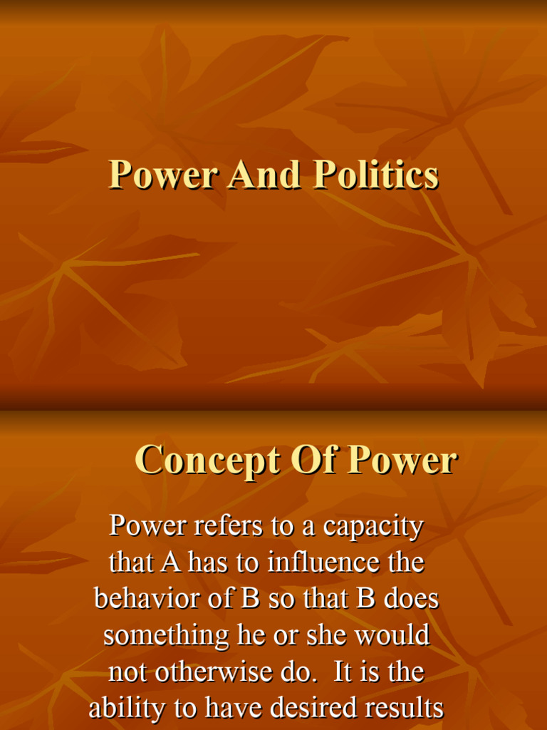 Power and Politics | PDF