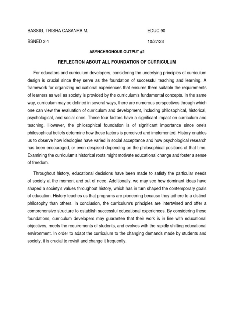 Educ90 - Asynchronous Output #2 | PDF