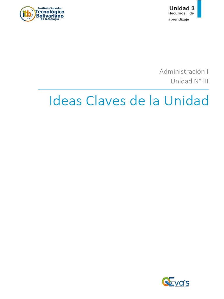 DOCUMENTO 3 - IDEAS CLAVES DE LA A UNIDAD III | PDF