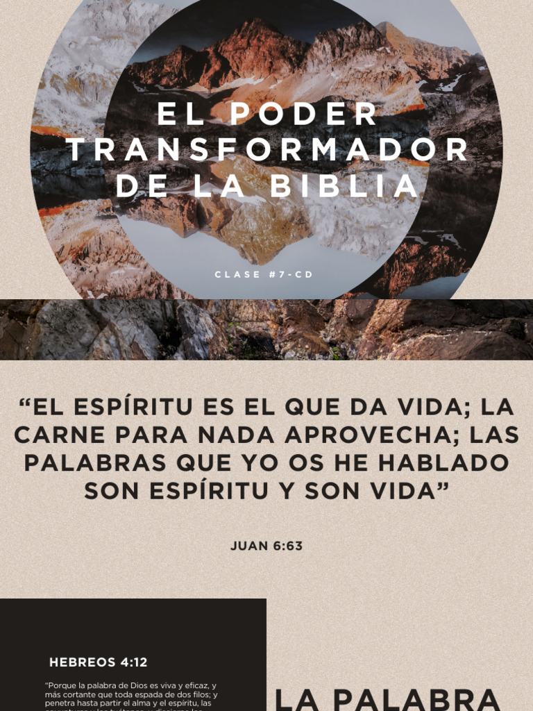 El Poder Transformador de La Biblia | PDF | Salvación | Pecado