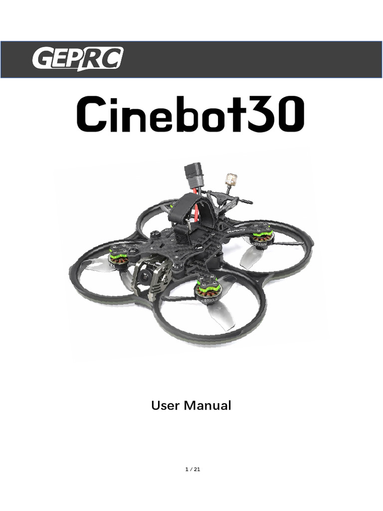 Cinebot30 User Manual | PDF | Manufactured Goods