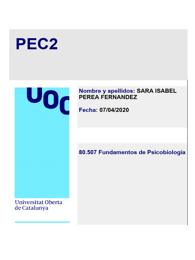 PEC2 | PDF | Potencial de acción | Hipotálamo