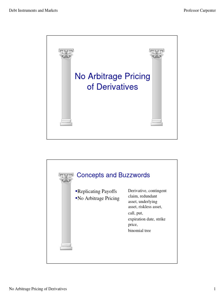 No Arbitrage Pricing | PDF | Finance & Money Management