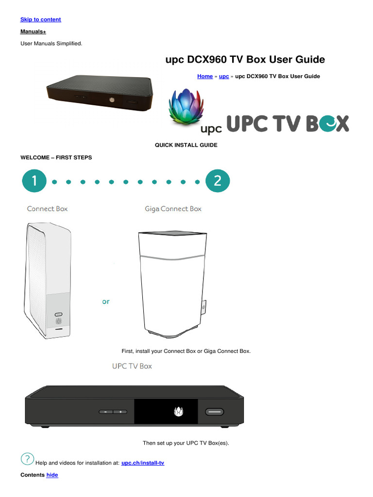 dcx960 TV Box Manual | PDF