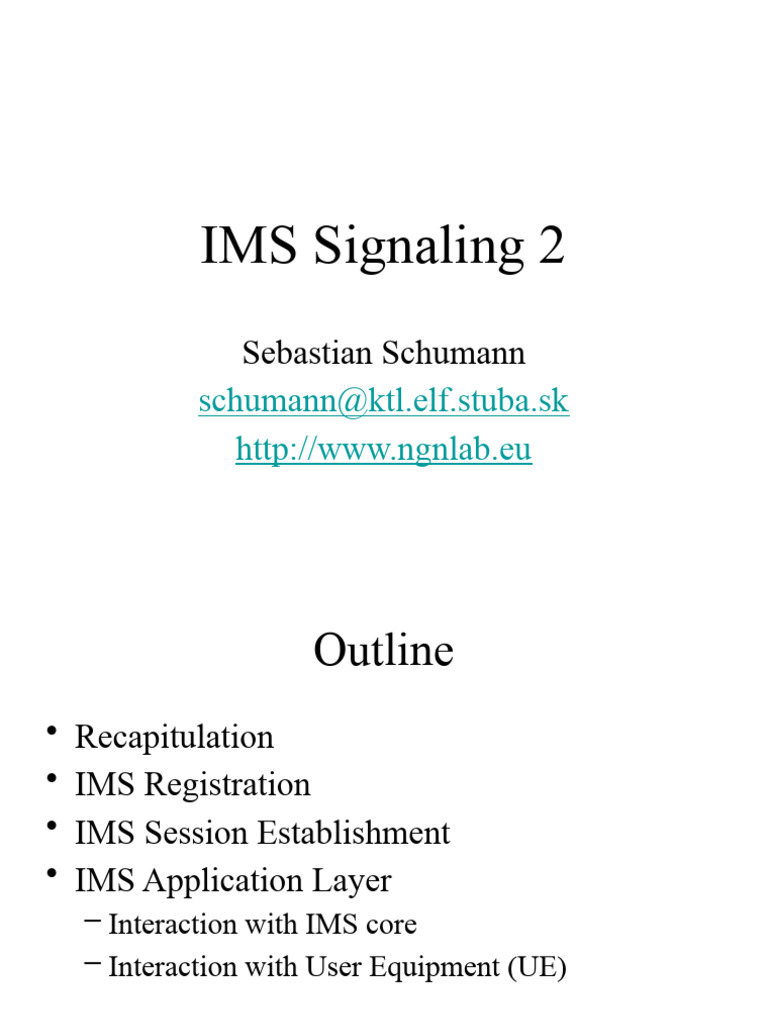 Ims Signaling Details | PDF