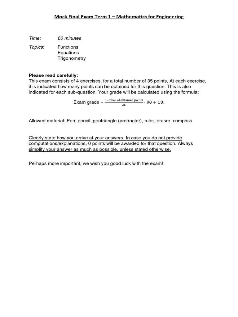 MfE T1 Final - Mock | PDF