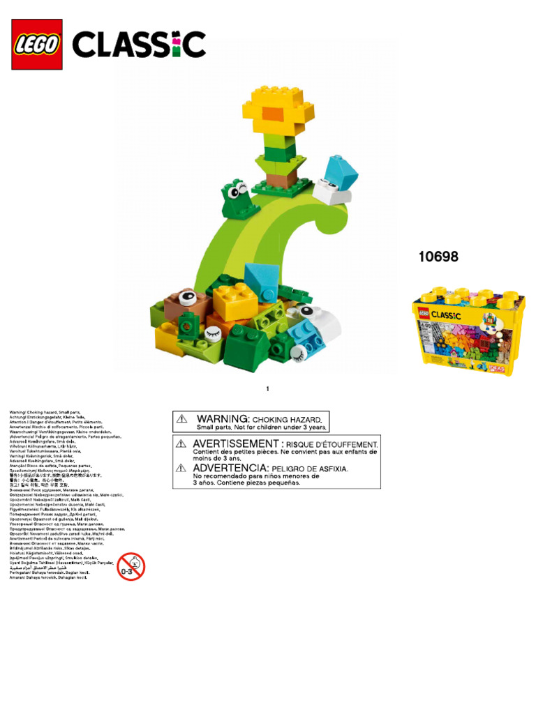 LEGO Classic 10698 Large Creative Brick Box Building Instruction Garden ...