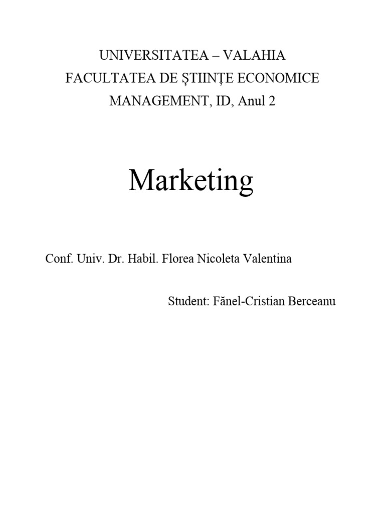 Tema 1 - Mediul Extern de Marketing (Micromediul - Macromediul ...