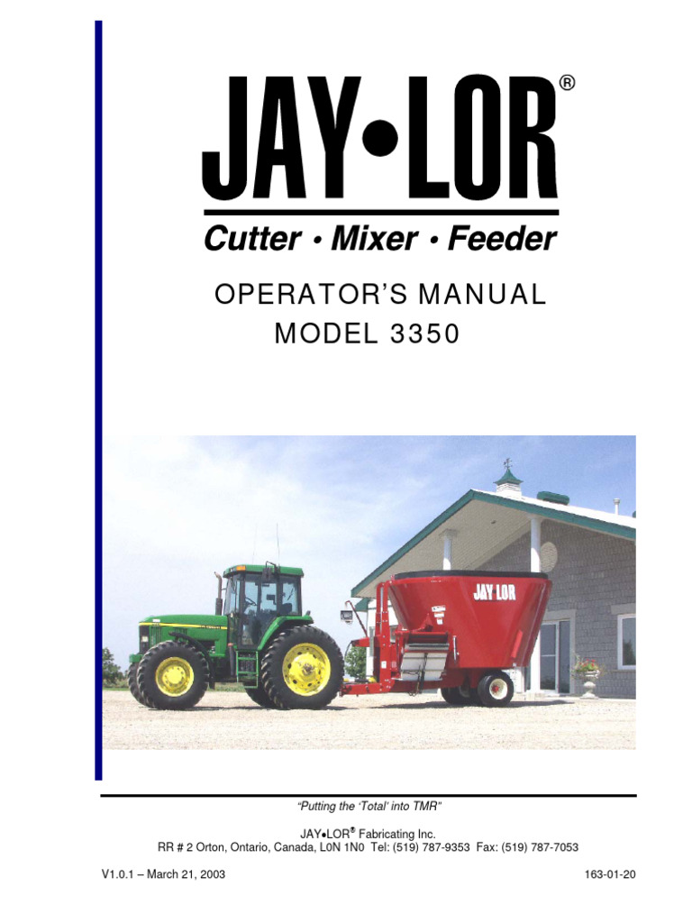 Jaylor 3350 Operator Manual | PDF