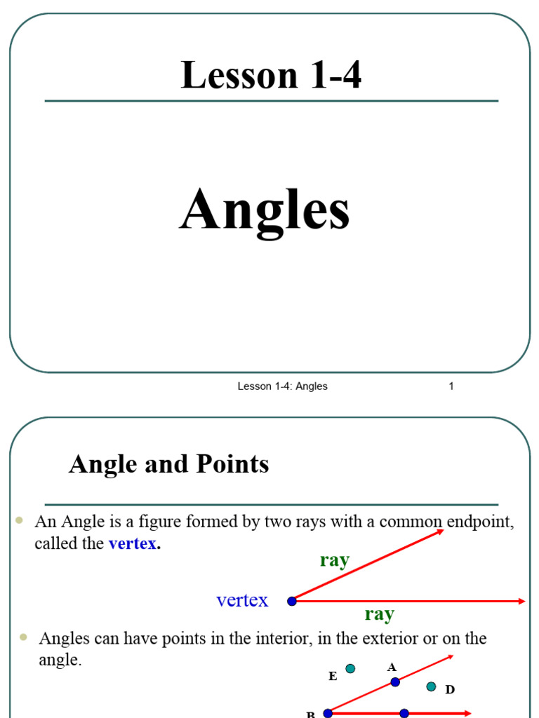 1-4 Angles | PDF