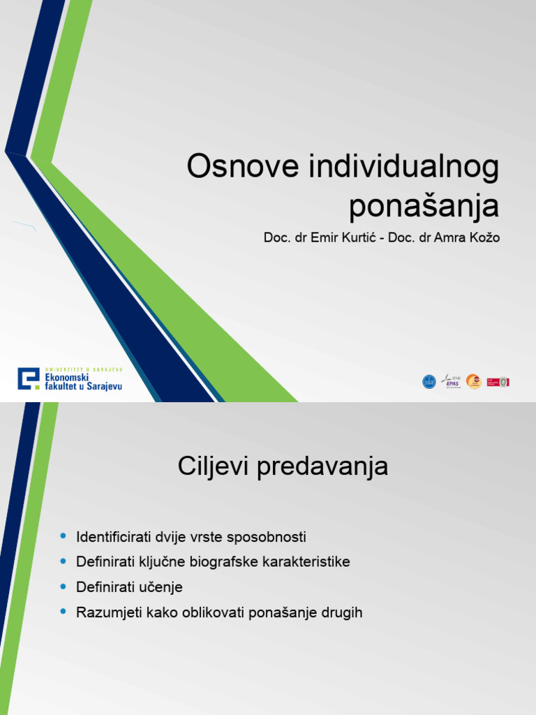 2 Osnove Individualnog Ponasanja | PDF