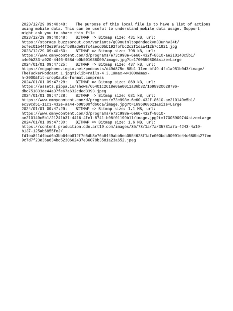 Mobile Data Tracking Log | PDF