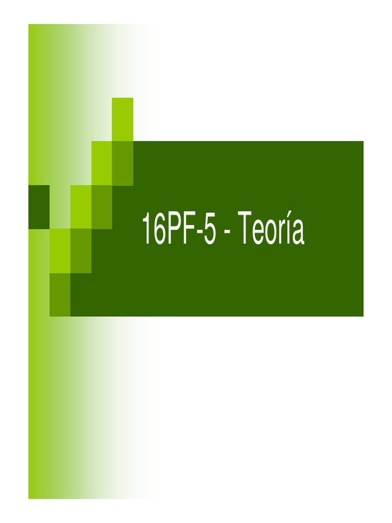 Descripción 16PF-5 | PDF
