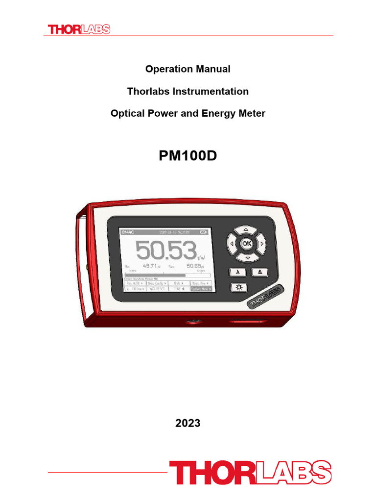 PM100D Manual | PDF | Power Supply | Electromagnetic Interference