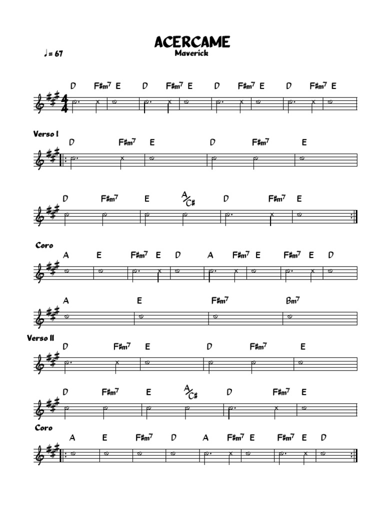 ACERCAME - Full Score | PDF