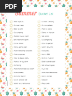 70 Fun Summer Side Quests | PDF
