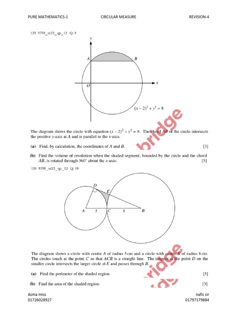 Revision 4 Circular Measure | PDF | Cooking, Food & Wine