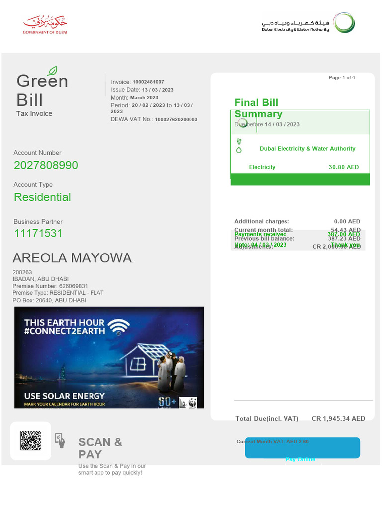 Utility Bill | Download Free PDF | Value Added Tax | Invoice