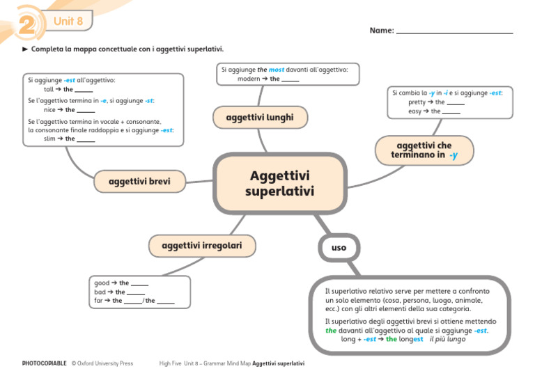High Five 2 - Unit 8 - Grammar - Aggettivi Superlativi - Practice | PDF