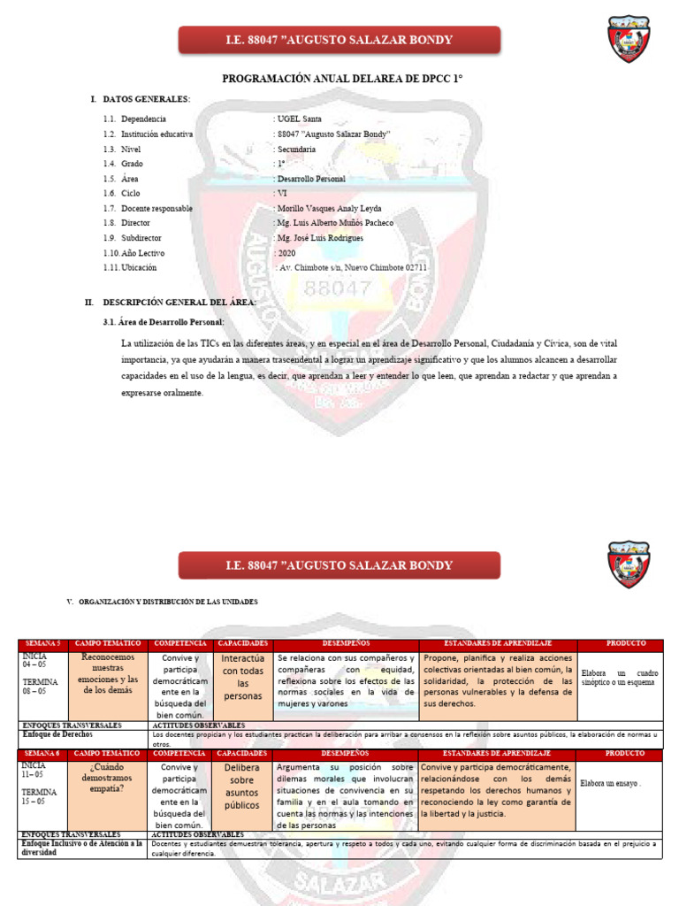 Programacion Desarrollo Personal ANALY | PDF