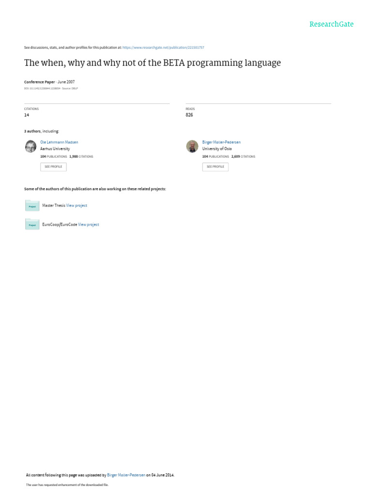 The When Why And Why Not Of The Beta Programming L Pdf Method Computer Programming Class