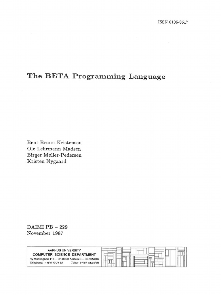 The BETA Programming Language | PDF