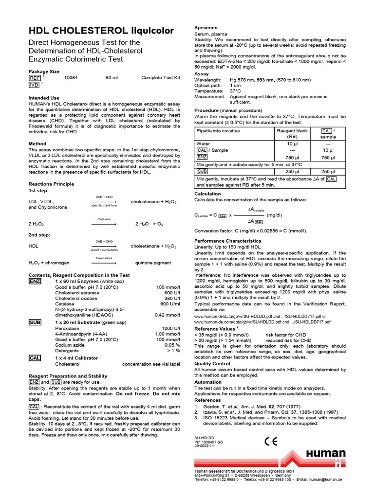 Su HDLDD (HDL) | PDF | High Density Lipoprotein | Cholesterol