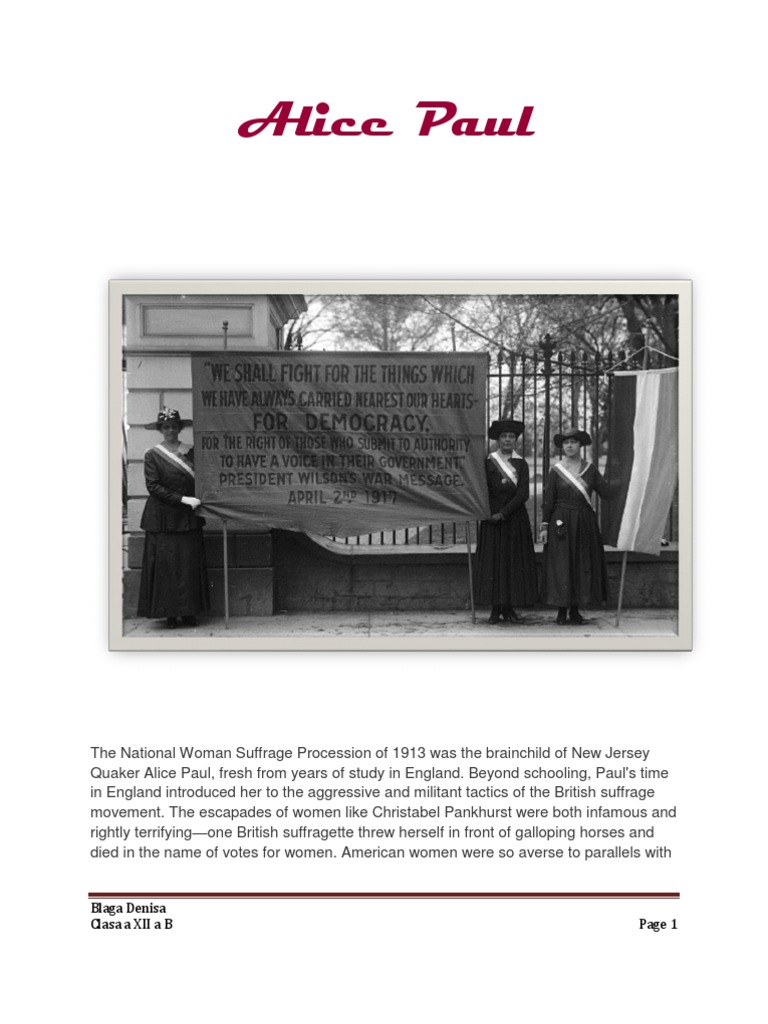 Alice Paul | PDF